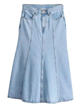 Levi's jupe en jean &agrave; coupe mi-longue - Bleu