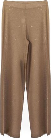 KANGRA Femme, Pantalons, Beige, Taille: 40 FR Viscose Palazzo Pantalons