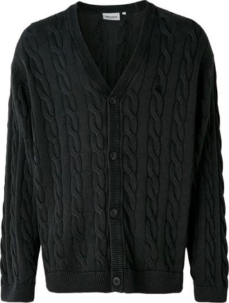Carhartt Work in Progress Homme, Pulls, Noir, Taille: M Cardigan Urbain en Laine