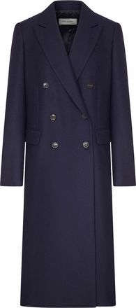 Dries Van Noten Langer Mantel - Blau