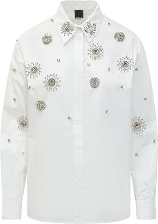 Pinko Pinko, Femme, Blouses et Chemises, Blanc, Taille: 40 FR Carley Shirt