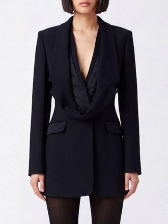 Jean Paul Gaultier Blazer droit en laine avec encolure en V
