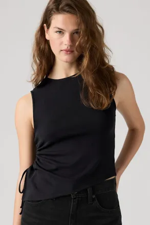 Levi's Haut Sans Manche Asym&eacute;trique Alila - Femme - Noir / Anthracite Night - XS