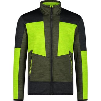 F.lli Campagnolo M Jacket Melange Grid Tech Colorblock-Gr&uuml;n-Oliv - Leichte atmungsaktive Herren Fleece Jacke, Gr&ouml;&szlig;e 54 - Farbe Oil Gr