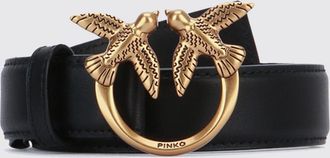 Pinko Ceinture en cuir avec boucle logo Love Birds en m&eacute;tal