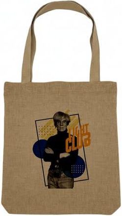 Fabulous Sac Shopping Tote Bag Aspect Lin - Light Club Parodie Jeu de Mot Humour Pop Art - Sac de Courses Toile Epaisse 360g Beige Naturel Cabas Port&eacute; Epaule S