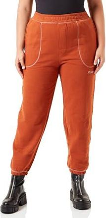 Calvin Klein Jogger 000QS7041E Pantalons en Tricot, Orange (Ginger Bread/Copper Coin Stitching), S Femme