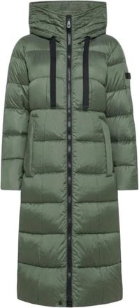 Peuterey Lange Wasserabweisende Kapuzenjacke - - Coats - Damen - Gr&uuml;n - L