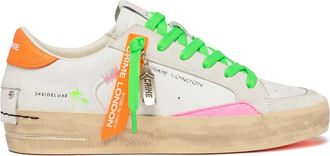 Crime London Femme, Chaussures, Blanc, Taille: 37 EU Leather Baskets