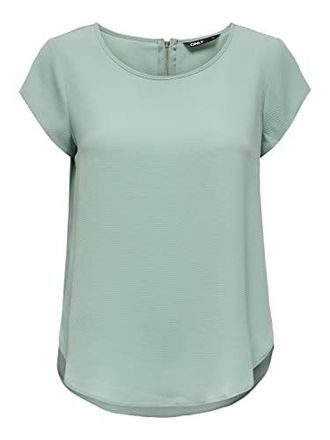 Only Only Femme Onlvic S/S Solid Top Noos Ptm Veste, C&ocirc;t&eacute; Jade, 36 EU