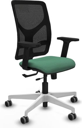 Piqueras y Crespo Gepolsterter Schreibtischstuhl mit 2D-Armlehnen, h&ouml;henverstellbare Lendenwirbelst&uuml;tze, ausgestattet mit Syncro/Traslack und Schneideschaum, mit Rollen