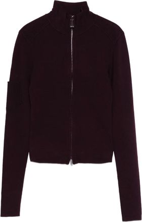 Victoria Beckham cardigan zippé à col montant - Rouge