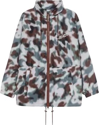 Kenzo Femme, Vestes, Multicolore, Taille: 34 FR Veste &agrave; capuche Cloud Camo