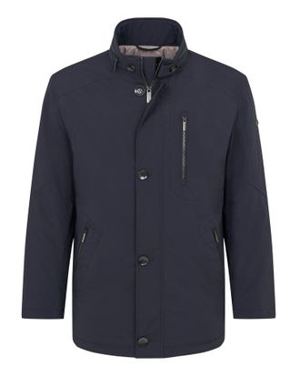 Bugatti Wattierte Jacke mit Stehkragen und Label-Aufn&auml;her in