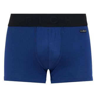 John Richmond Homme, Sous-v&ecirc;tements, Bleu, Taille: XL Boxer taille basse en coton peign&eacute;