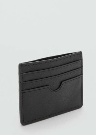 Mango Porte-cartes textur&eacute; noir - Homme - Taille unique - MANGO MAN