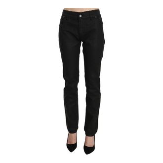 John Galliano High Waist Fit Leg Slim Jeans - - Jeans - Damen - Schwarzk - XS