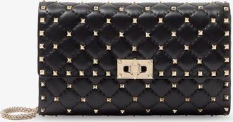 Valentino Garavani Rockstud Spike leather crossbody bag with iconic all-over studs - VALENTINO GARAVANI - gender_Woman