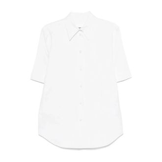 Jil Sander Plisse-Hemd mit weitem Schnitt - - Blouses & Shirts - Damen - Wei&szlig; - M