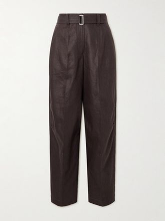 Brunello Cucinelli Leinenhose Mit G&uuml;rtel - Braun