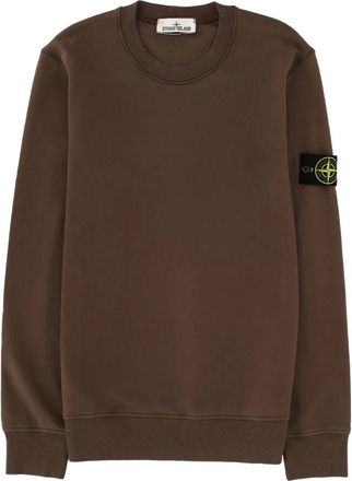 Stone Island Homme, Sweatshirts et sweats &agrave; capuche, Brun, Taille: S SweaT-shirt ras du cou en coton