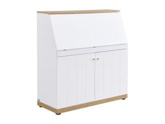 Vente-Unique Sekret&auml;r - MDF - Wei&szlig; & Natur - DUTASI