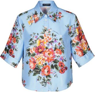 Dolce & Gabbana Damen Seidenbluse