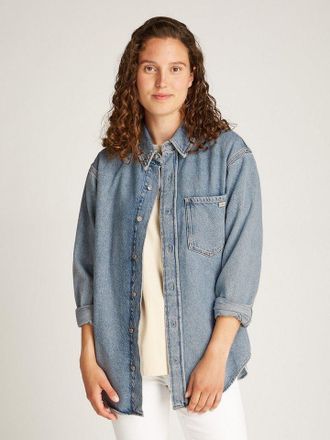 Calvin Klein Jeans Jeansbluse DAD DENIM SHIRT in hellblauer Waschung