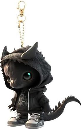 Generic Porte-cl&eacute;s squelette - 8 x 5 cm acrylique 1 pi&egrave;ce, pendentif t&ecirc;te de mort 2D porte-cl&eacute;s cr&eacute;atif moto automobile sac breloque | Parfait pour femmes hom