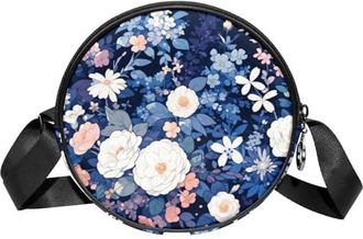 Generic Sac &agrave; bandouli&egrave;re rond pour femme, petit sac &agrave; bandouli&egrave;re avec fermeture &eacute;clair, bretelles r&eacute;glables, style d&eacute;contract&eacute;, pour femmes et filles