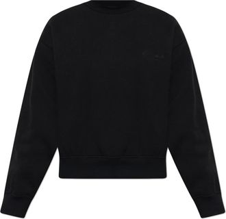 Fear of God Femme, Sweatshirts et sweats &agrave; capuche, Noir, Taille: 40 FR SweaT-shirt avec Logo Brod&eacute;