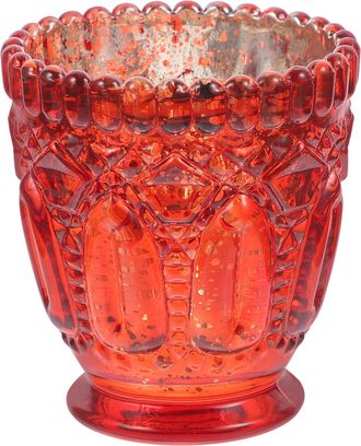 BESPORTBLE Vintage Glas Kerzenhalter Rot Dekorativer Kerzenst&auml;nder f&uuml;r Romantische Heimdekoration Party und Hochzeit Moderner Haushaltskerzenst&auml;nder