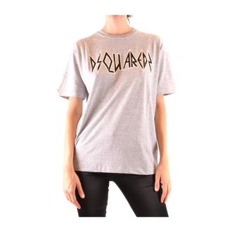 Dsquared2 Crew Neck T-Shirt - - Tops - Damen - Grau - XS