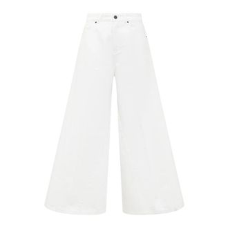 Indacum Industrie Palazzo-Hosen - - Jeans - Damen - Wei&szlig; - W31