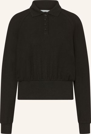 OPUS Strick-Poloshirt Geigi schwarz