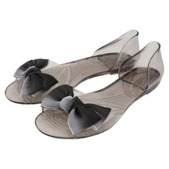 Yardwe Sandales Plates Femme &agrave; Bout Ouvert Motif Poisson et Noeud L&eacute;g&egrave;res et Respirantes Semelle Antid&eacute;rapante Taille 40 Couleur Noir D&eacute;grad&eacute; pour Plage et &Eacute;