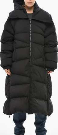 Bacon Long Down Jacket DOUBLE with Front Zip and Hood Bacon