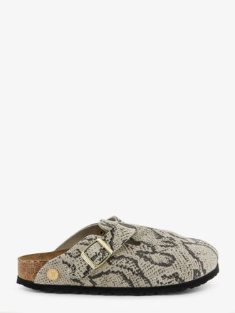 Birkenstock Boston suede sabot with python print - BIRKENSTOCK - gender_Woman