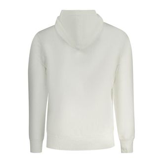 Calvin Klein Logo-Embroidered Cotton Hoodie - White