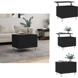 vidaXL Couchtisch Schwarz 60x44,5x45 cm Holzwerkstoff - Eleganter Couchtisch - Wohnzimmertisch Schwarz - Holzwerkstoff Couchtisch - Beistelltisch - tv Stand