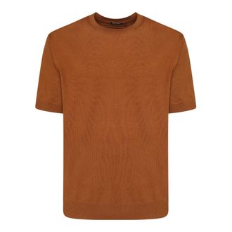 Ermenegildo Zegna Homme, Tops, Brun, Taille: XL T-Chemises