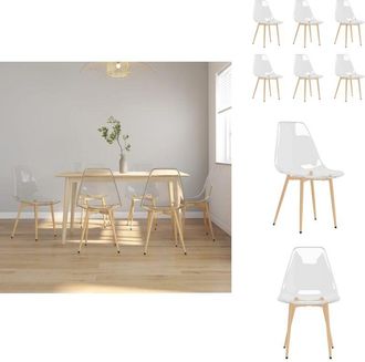 vidaXL Vidaxl - Chaises &agrave; manger lot de 6 Transparent pet - Chaise De Salle &agrave; Manger - Chaise Transparente - Chaise Design - Chaise Contemporaine - Chaise