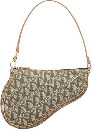 Dior Hobo Bags - Mini Diorissimo Canvas Saddle Pochette - Gr. unisize - in Gr&uuml;n - f&uuml;r Damen