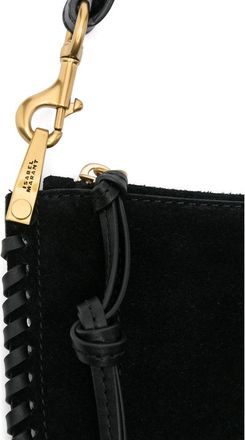 Isabel Marant Studded Suede Shoulder Bag - Black