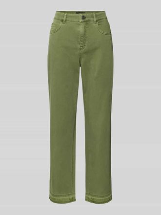 Marc Cain Feminine Fit Jeans mit Fransen und Eingrifftaschen