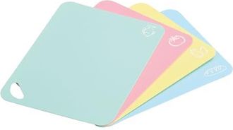 KESPER | Flexible Schneidunterlage, 4er Set, Material: Kunststoff (PE), Ma&szlig;e: 38 x 29 x 0,2 cm, Farbe: Mint, Ros&eacute;, Gelb, T&uuml;rkis | 30590