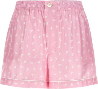 Moschino Femme, V&ecirc;tements de nuit et de d&eacute;tente, Rose, Taille: 36 FR Silk Twill Shorts