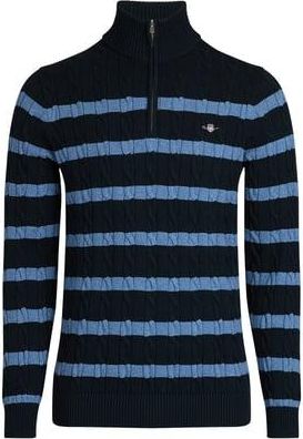 GANT Pull en coton ray&eacute; &agrave; demi-zip