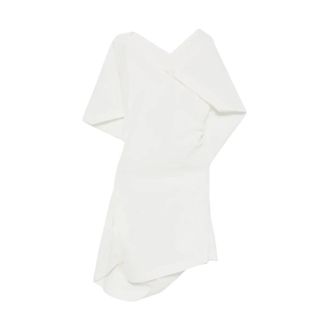 Issey Miyake Asymmetrisches drapiertes Minikleid - - Dresses - Damen - Wei&szlig; - M