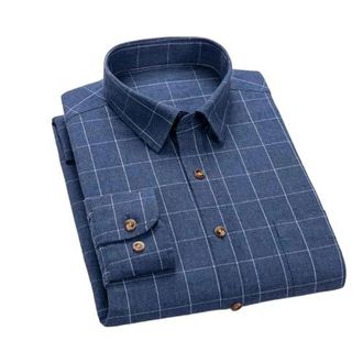 Generic Chemise &agrave; manches longues pour homme, coupe ajust&eacute;e, chemise formelle douce &agrave; carreaux d&eacute;contract&eacute;s hauts ray&eacute;s bureau, 232, 3XL